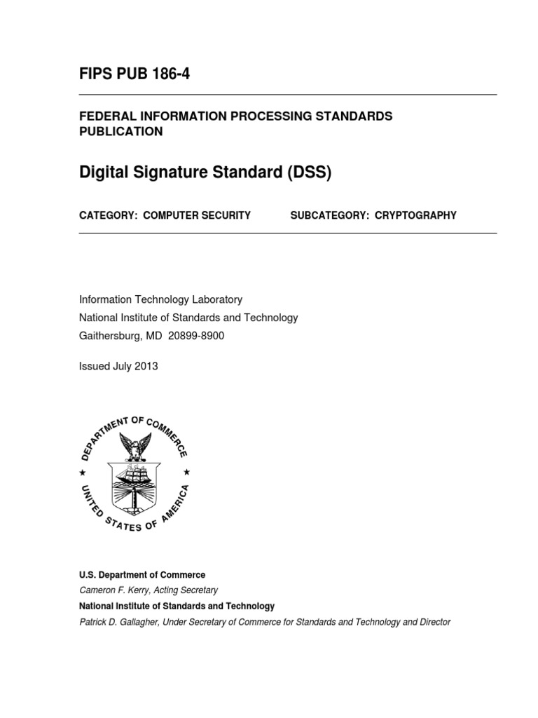 Nist Fips 186-4 PDF | PDF | Public Key Cryptography | Key (Cryptography)