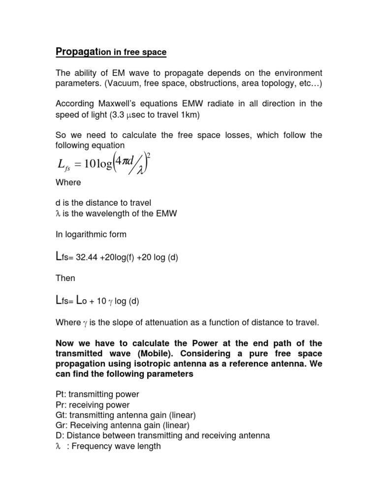 Propagation Models PDF | PDF | Antenna (Radio) | Radio Propagation