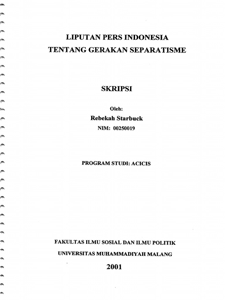 Liputan Pers Indonesia Tentang Gerakan Separatis | PDF