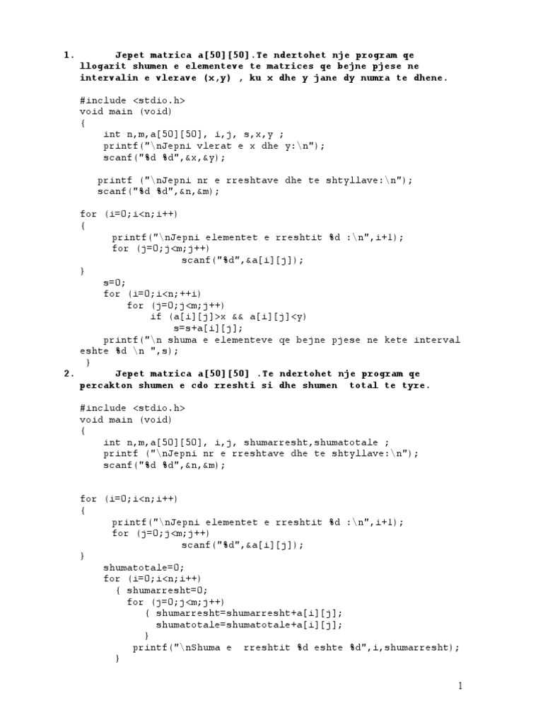 Matricat Zgjidhje | PDF