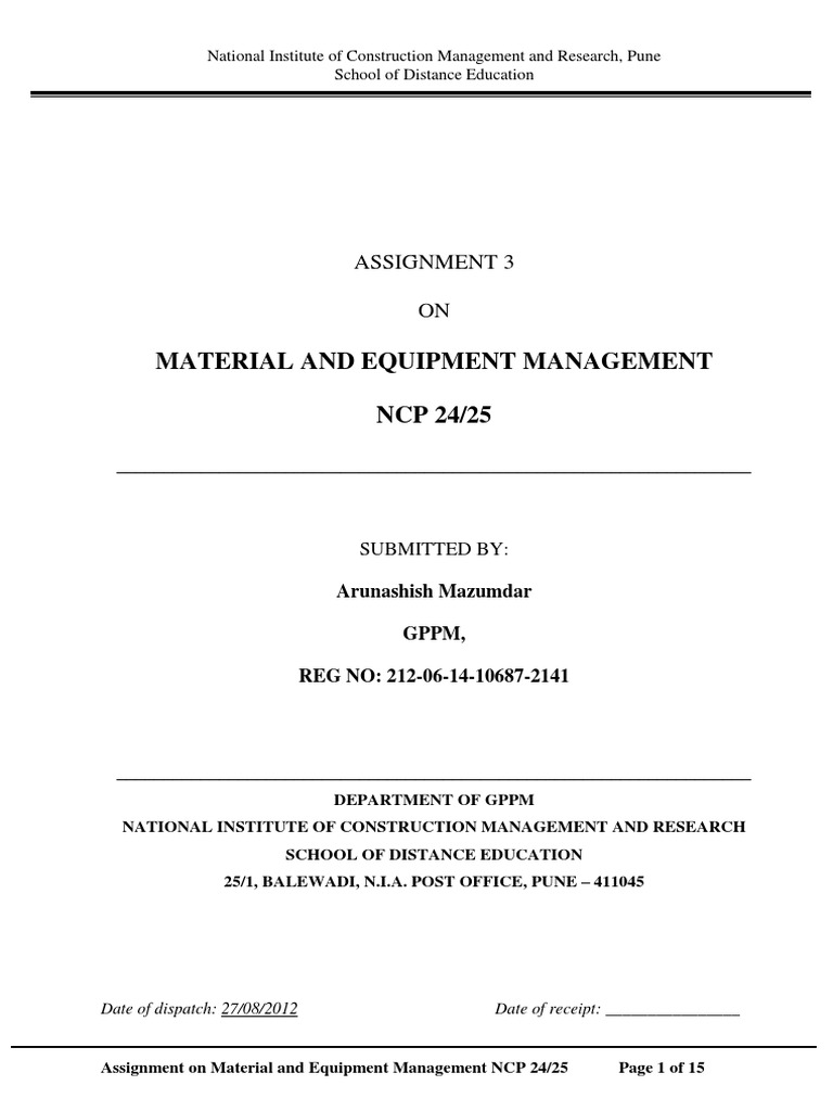 NCP 24 25 | PDF | Wear | Structural Load