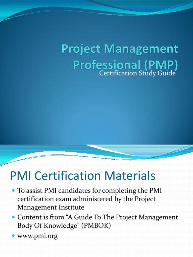 PMI Certification Study Guide | PDF
