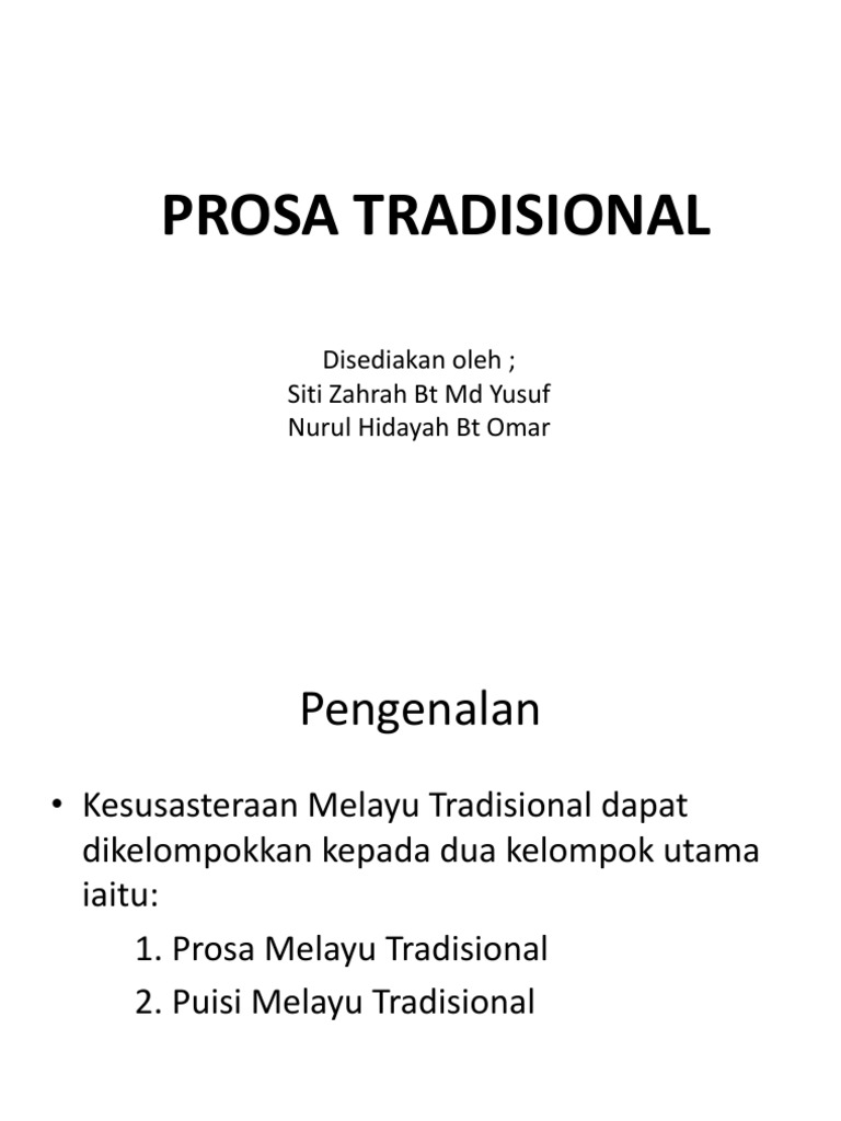 2 Prosa Tradisional PDF | PDF