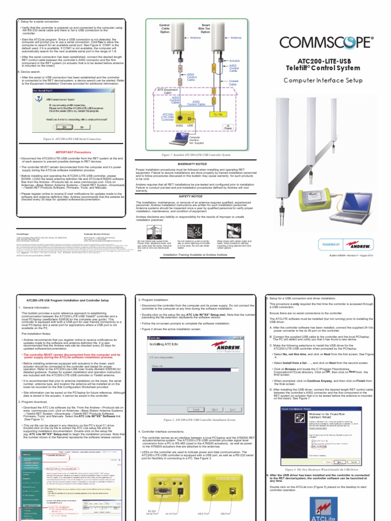 ATC200-LITE-USB Teletilt Control System Computer Interface Setup | PDF ...