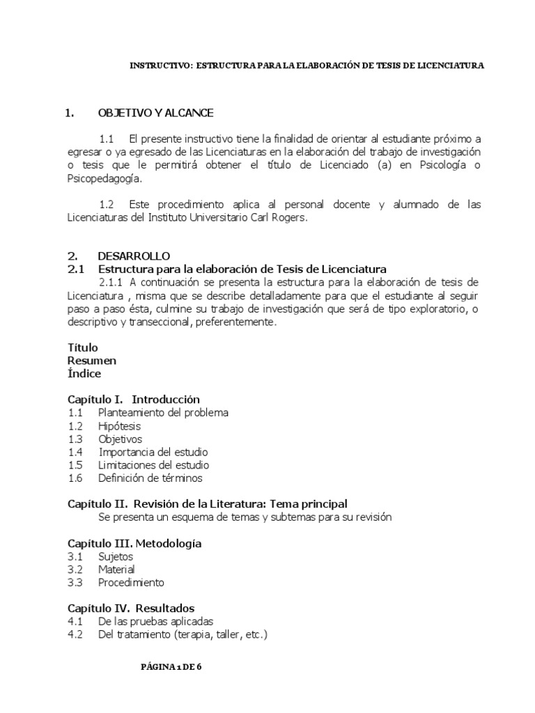 22.30.02 ESTRUCTURA PARA LA ELABORACIÓN DE TESIS DE LICENCIATURA ...