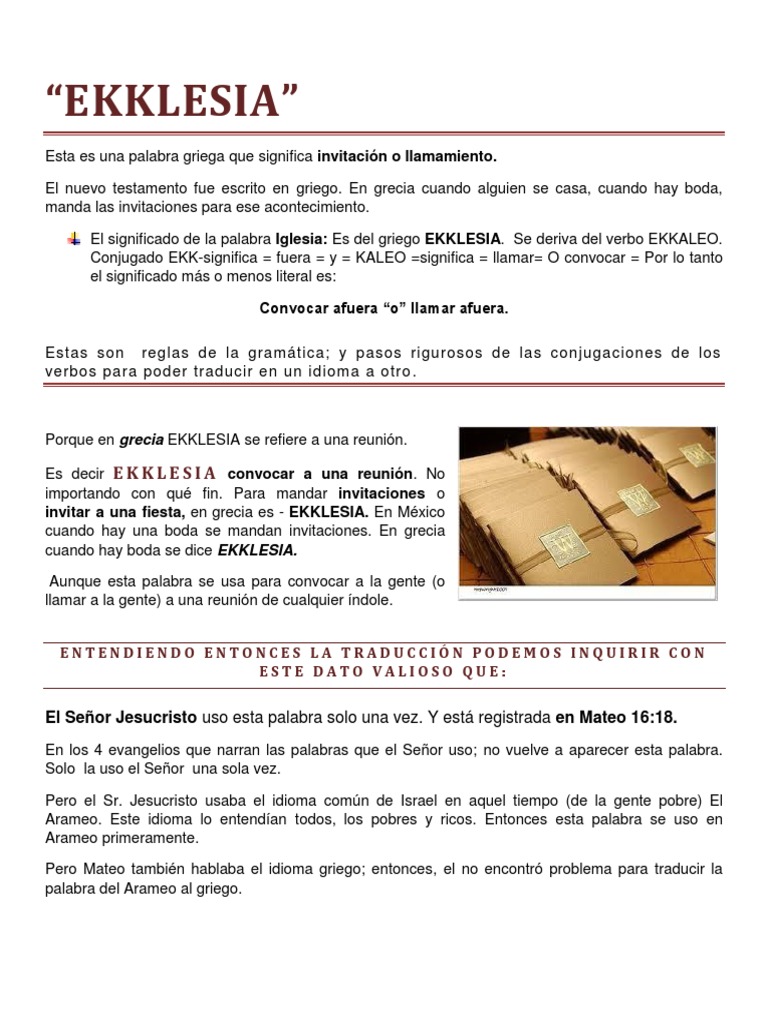 EKKLESIA | PDF | San Pedro | Traducciones