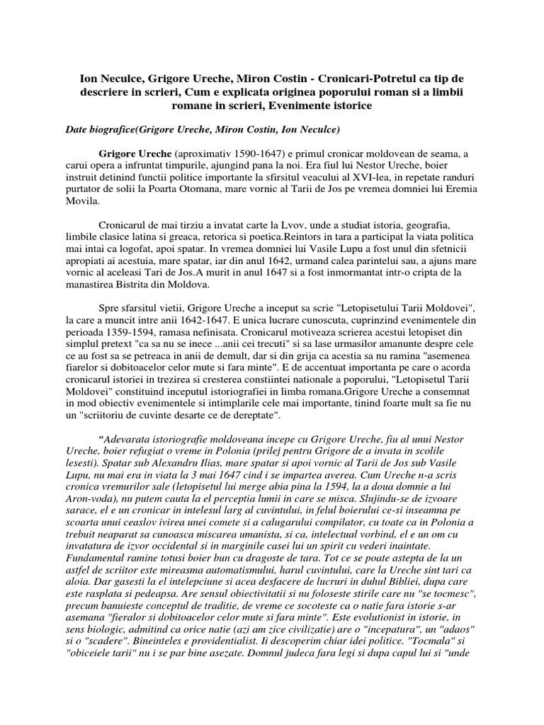 Ion Neculce | PDF