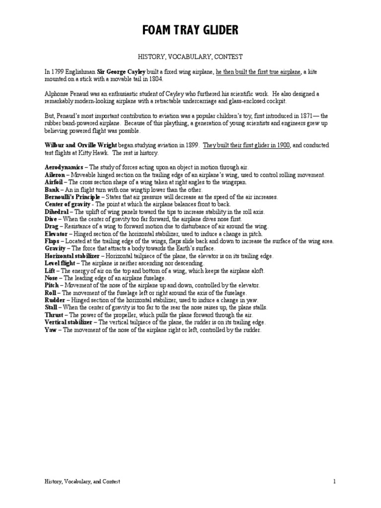 Glider Lesson Plan PDF | PDF | Airplane | Flight