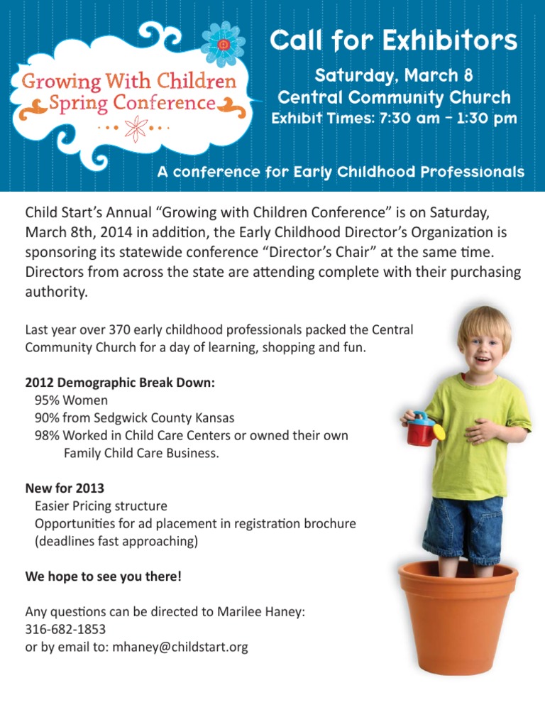 Call for Exhibitors: Early Childhood Conference | PDF | Advertising ...