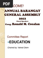 Script For 2021 First Semester Barangay Assembly | PDF | Social Science