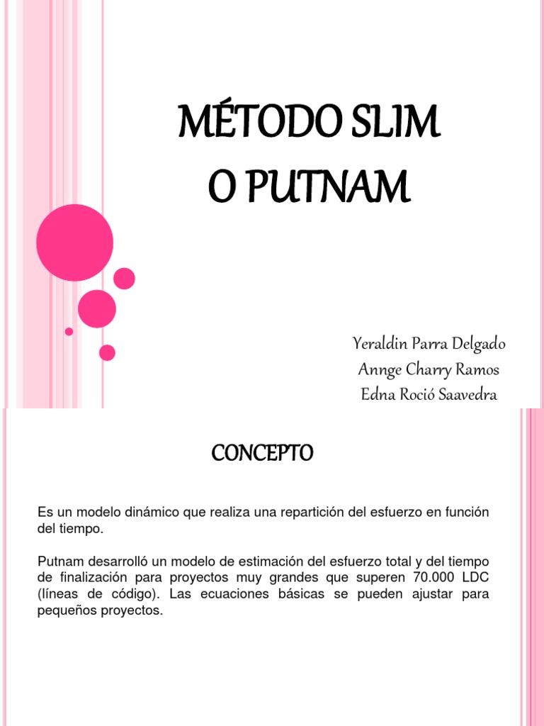 Metodo Slim o Putnam | PDF | Ingeniería de software | Software