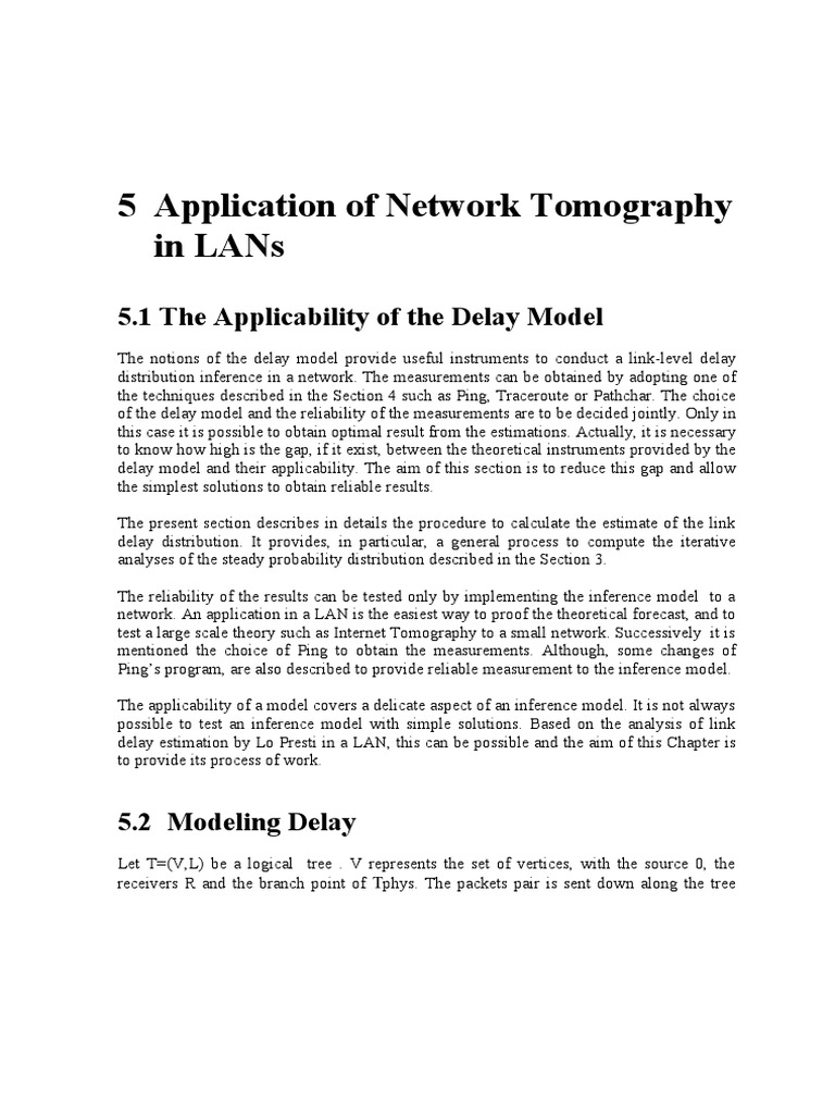 5 Application of Network Tomography | PDF | Probability Distribution ...
