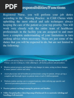 Operating Room Nurse Job Description | PDF | Operating Theater | Nursing