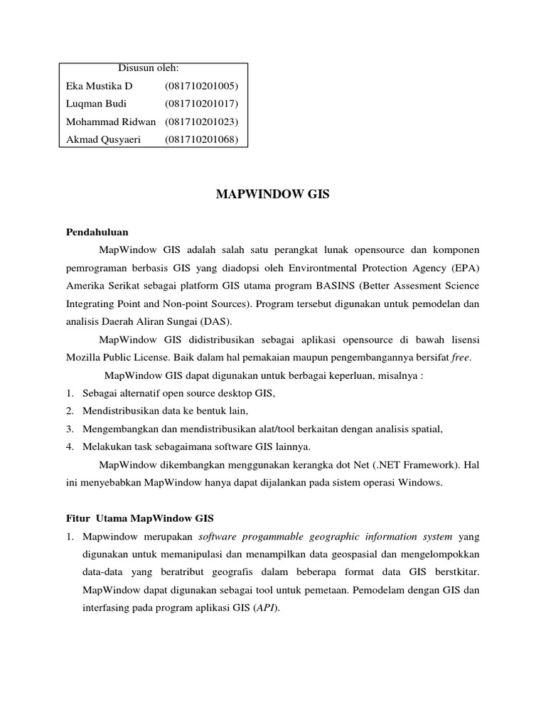 Panduan Lengkap MapWindow GIS | PDF | Komputer