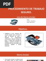 Procedimiento Trabajo Seguro Sierra Circular | PDF | Andamio | Soldadura