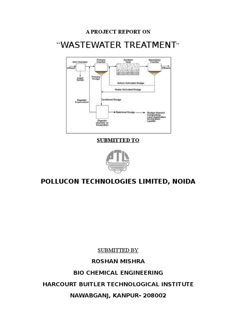 Wastewater Treatment Project Report | PDF | Sewage Treatment ...