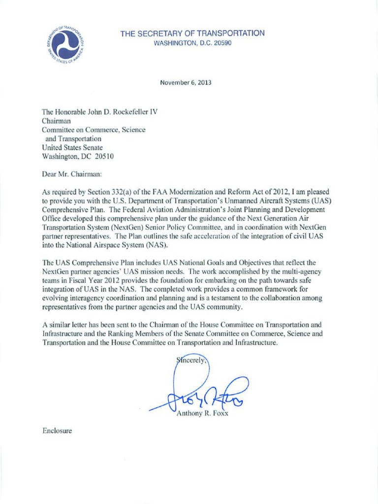 FAA - Unmanned Aircraft Systems (UAS) Comprehensive Plan: A Report On ...