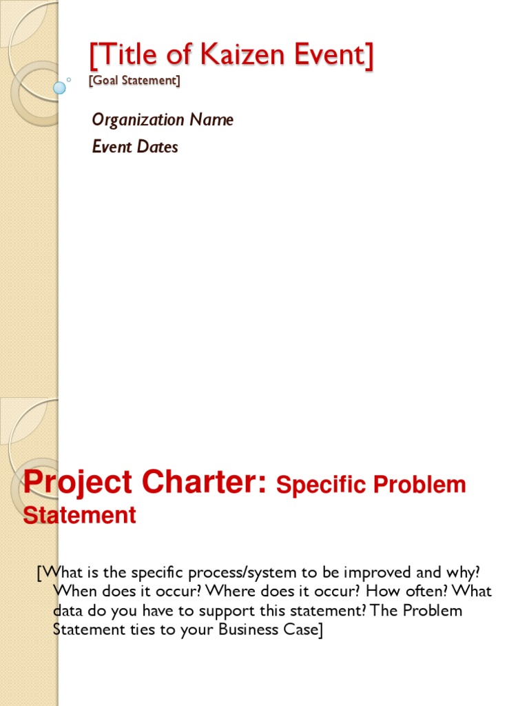 Kaizen Event Template | PDF | Lean Manufacturing | Inventory