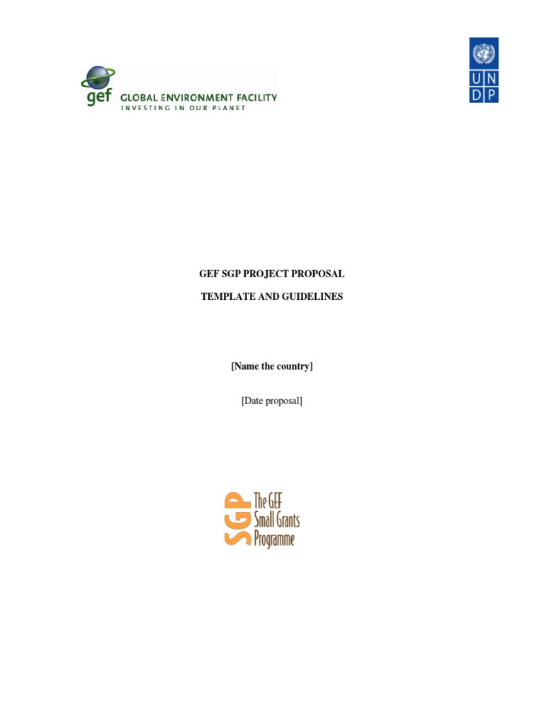 GEF SGP Proposal Guide | PDF | Global Environment Facility | Sustainability
