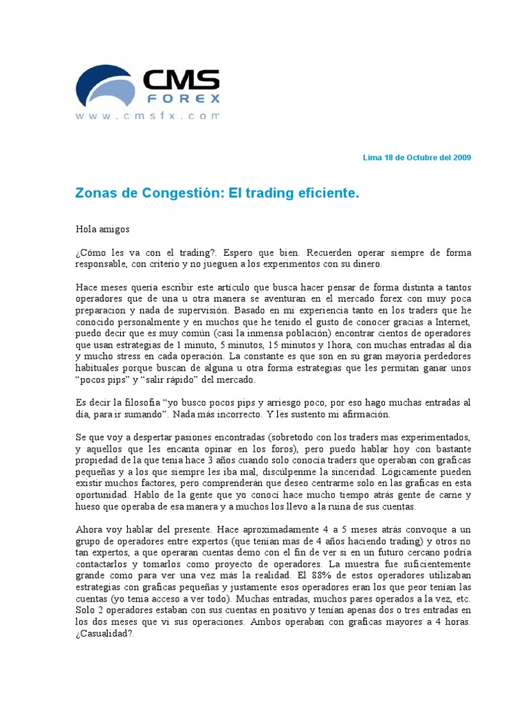 Zonas de Congestión Trading Eficiente | PDF | Negocios económicos ...