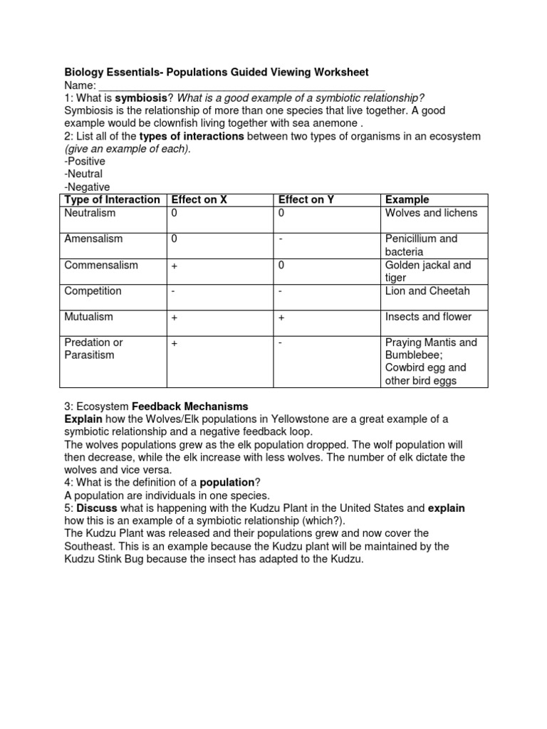 Understanding Ecosystem Interactions | PDF