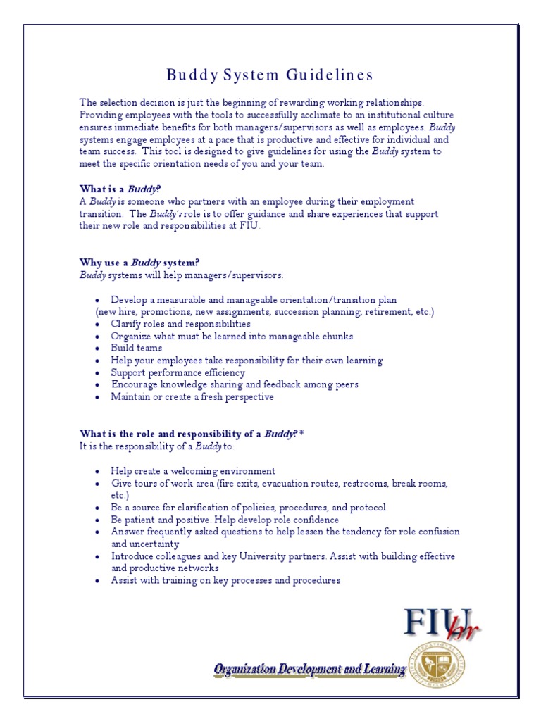 Buddy System Guidelines for Onboarding | PDF | Competence (Human ...