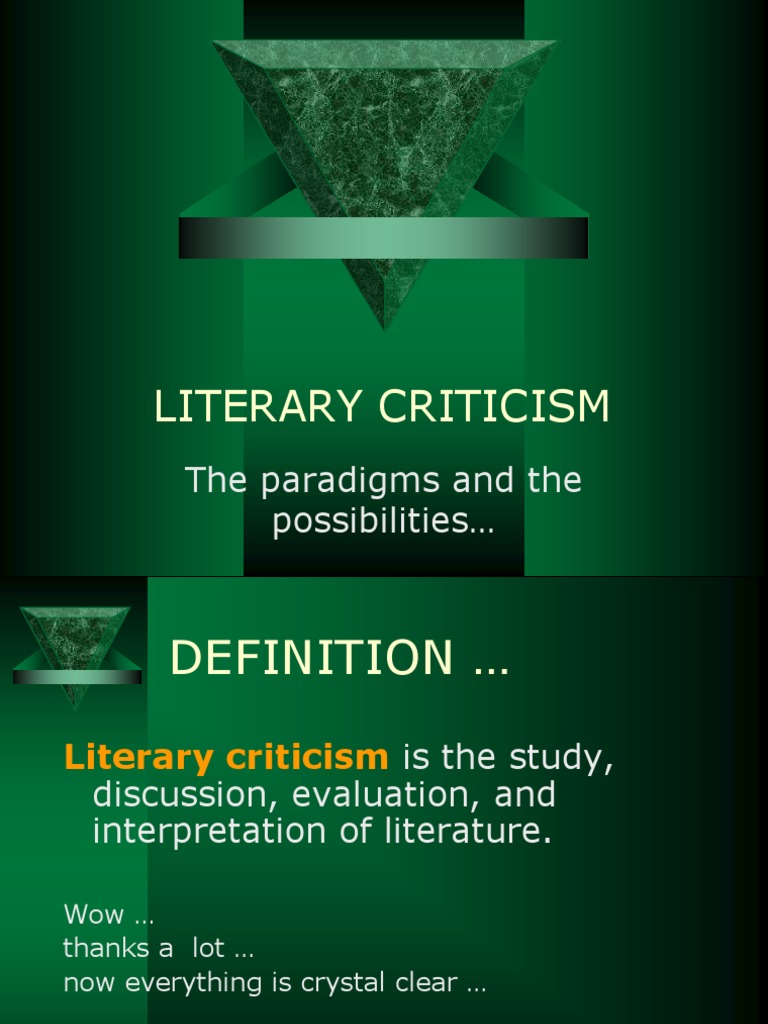 LITERARY CRITICISM.ppt | Literary Criticism | Deconstruction