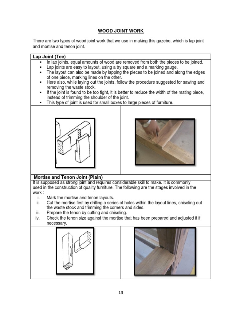 Wood Joint Work Part 4 | PDF