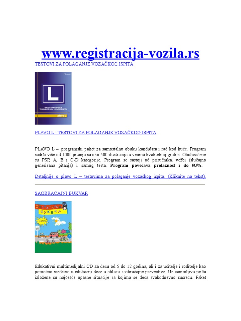 Testovi Za Polaganje | PDF