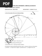 EGD Lab Manual: Dimensioning & Projections | PDF | Circle | Ellipse