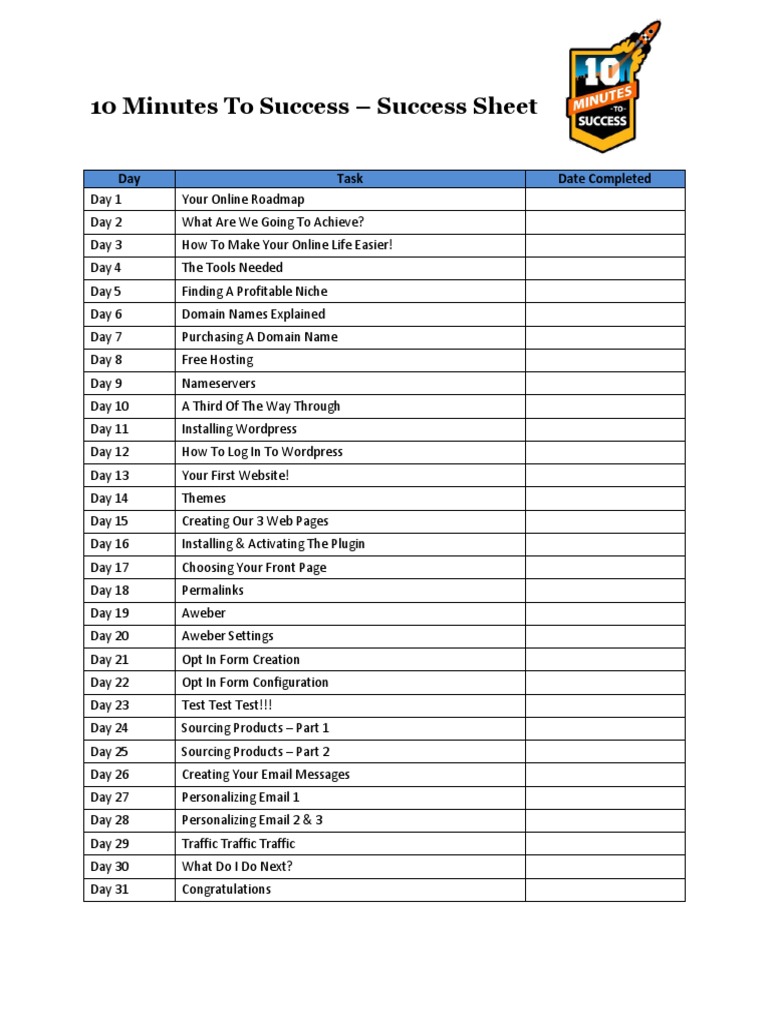 31-Day Online Success Guide | PDF