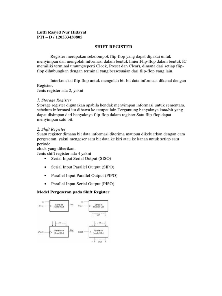Shift Register | PDF