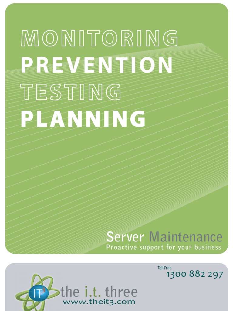 Server Maintenance Plans Overview | PDF | Backup | Information Technology