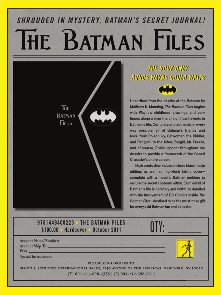 Batman Files PDF | PDF | Batman | Superhero Fiction