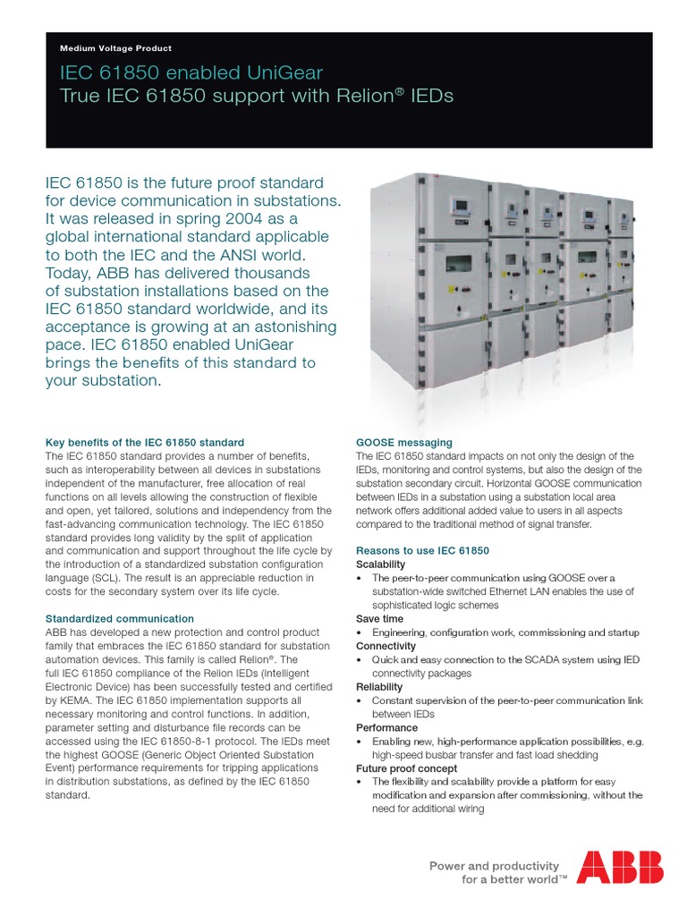 True IEC 61850 Support With Relion Ieds | PDF