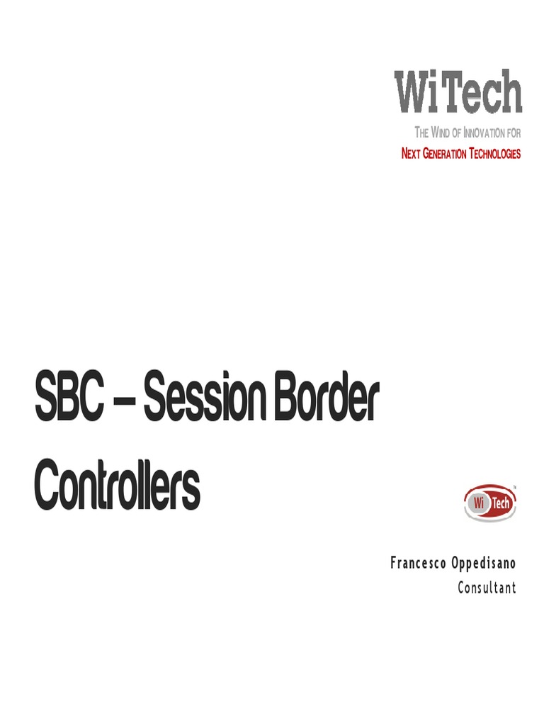 Session Border Controller | PDF | Session Initiation Protocol ...