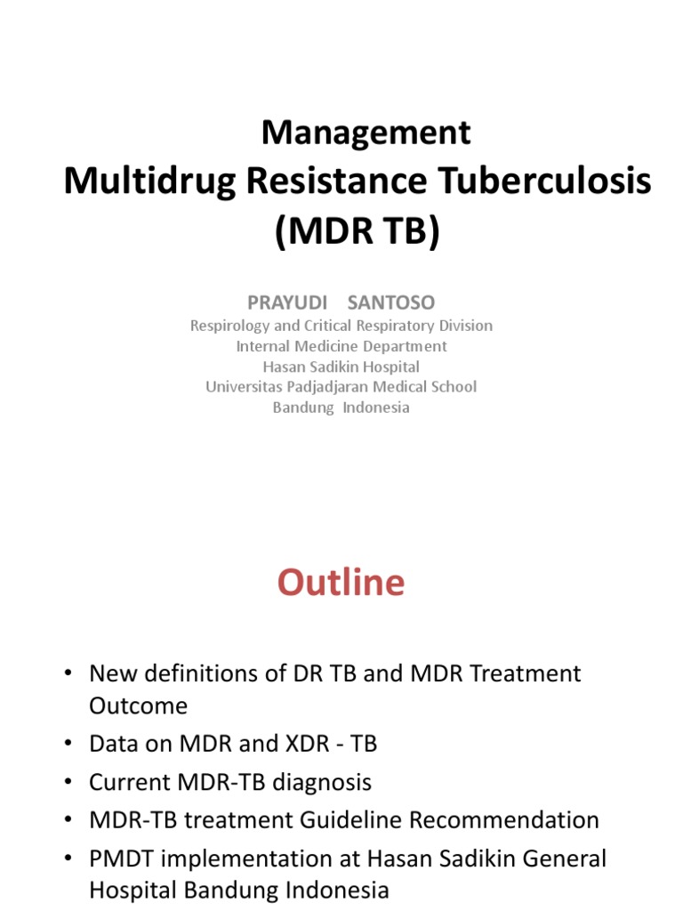 Tata Laksana TB MDR Dr. Prayudi | PDF | Multiple Drug Resistance | Tuberculosis