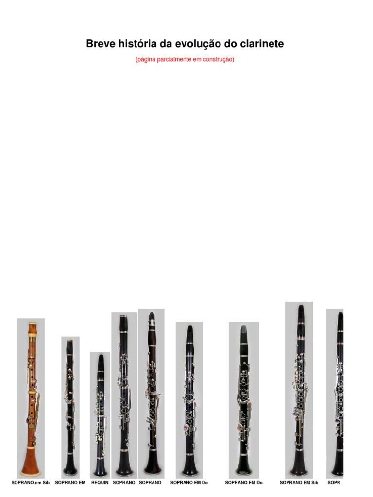 Clarinete - História e Evolução | PDF | Clarinete | Entretenimento (geral)