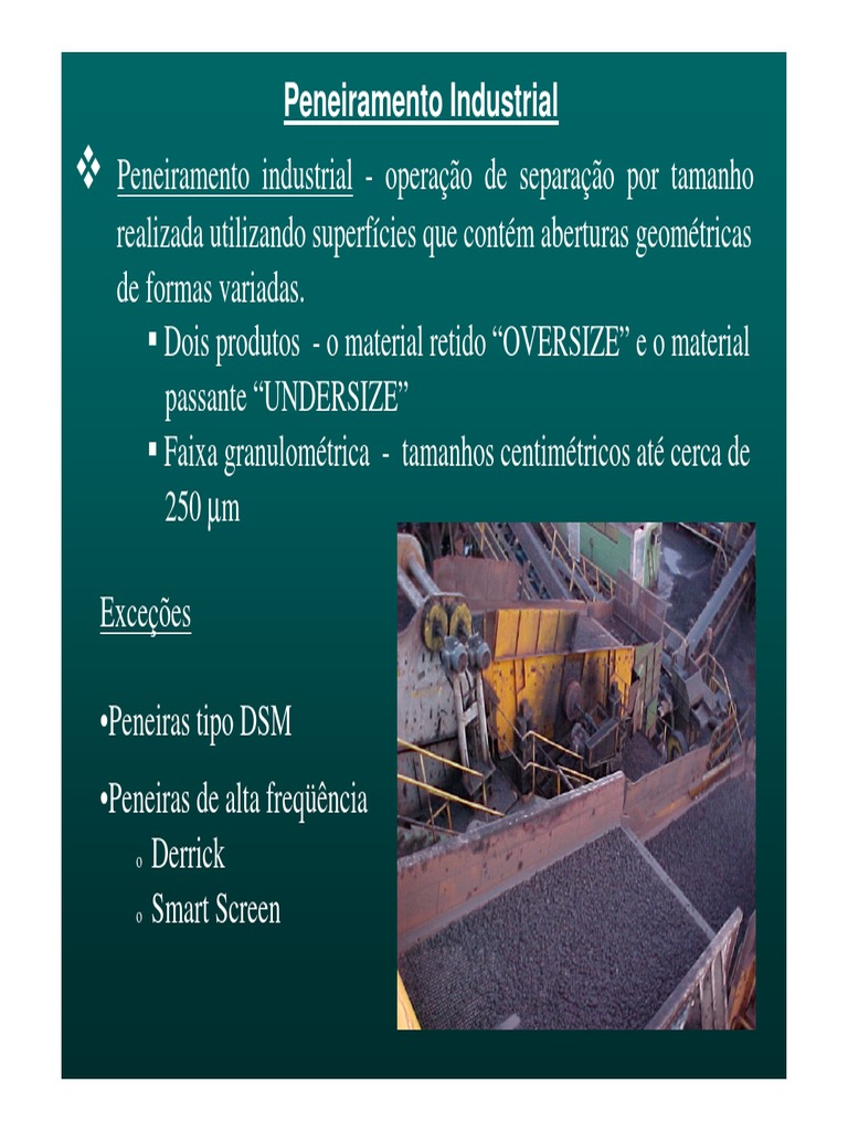 Peneiramento Industrial Aula | PDF | Argila | Indústrias