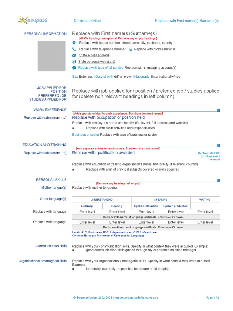 CV Template | PDF