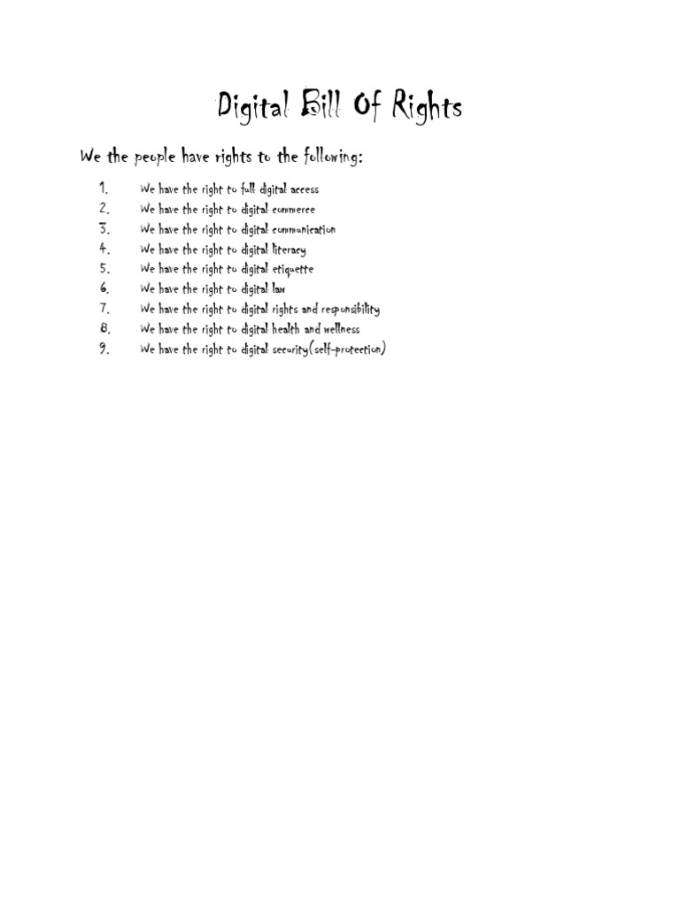 Digital Bill of Rights Overview | PDF | Law