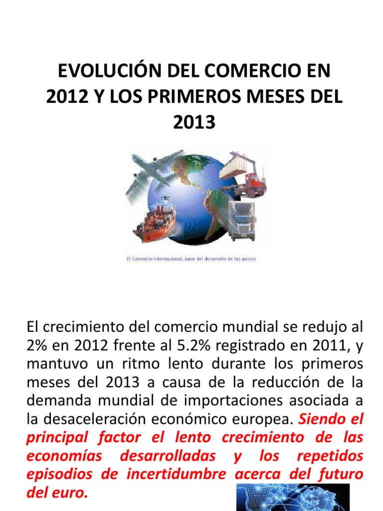 Evolución Del Comercio en 2012 y Los Primeros | PDF | Comercio | Desempleo