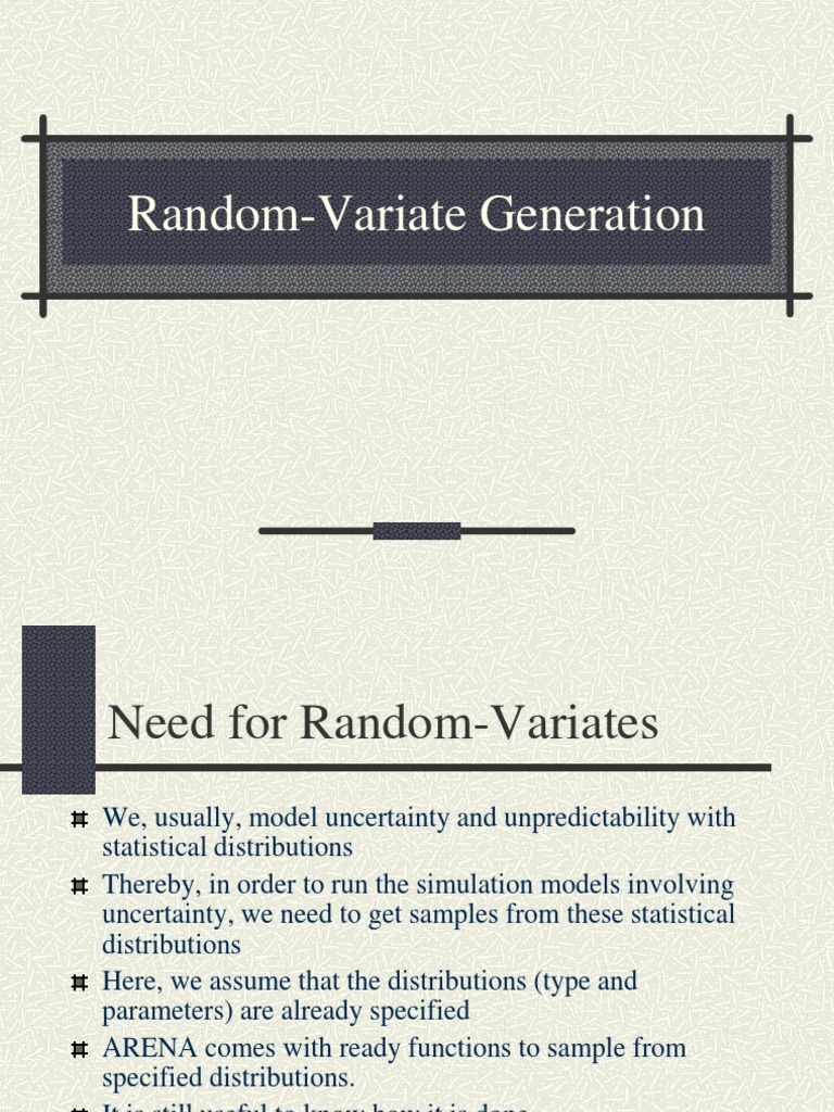 04-Random-Variate Generation | PDF | Probability Distribution ... 04-Random-Variate Generation | PDF | Probability Distribution ...