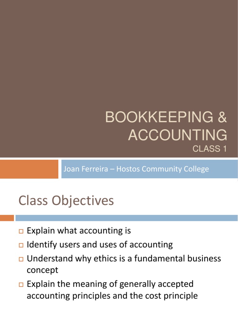 Bookkeeping & Accounting Chapter 1 | PDF | Debits And Credits | Accounting