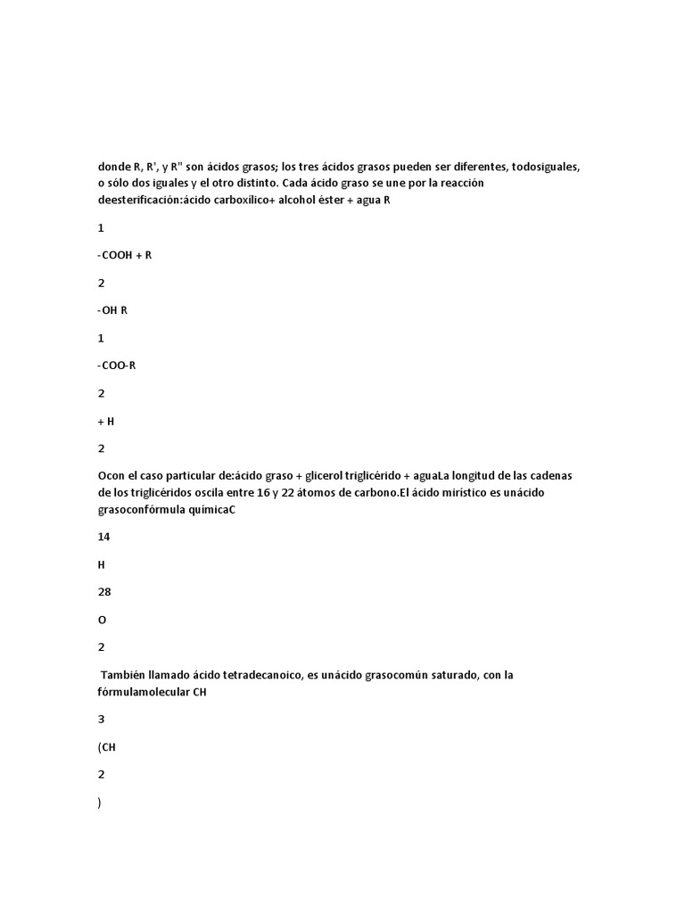 Obtencion Del Acido Miristicoa Partir de La Trimiristina | PDF | Ácido ...
