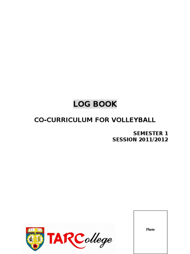 Appendix 4 - Sample Log Book - A4 CO-Cu 201105 | PDF | Volleyball ...