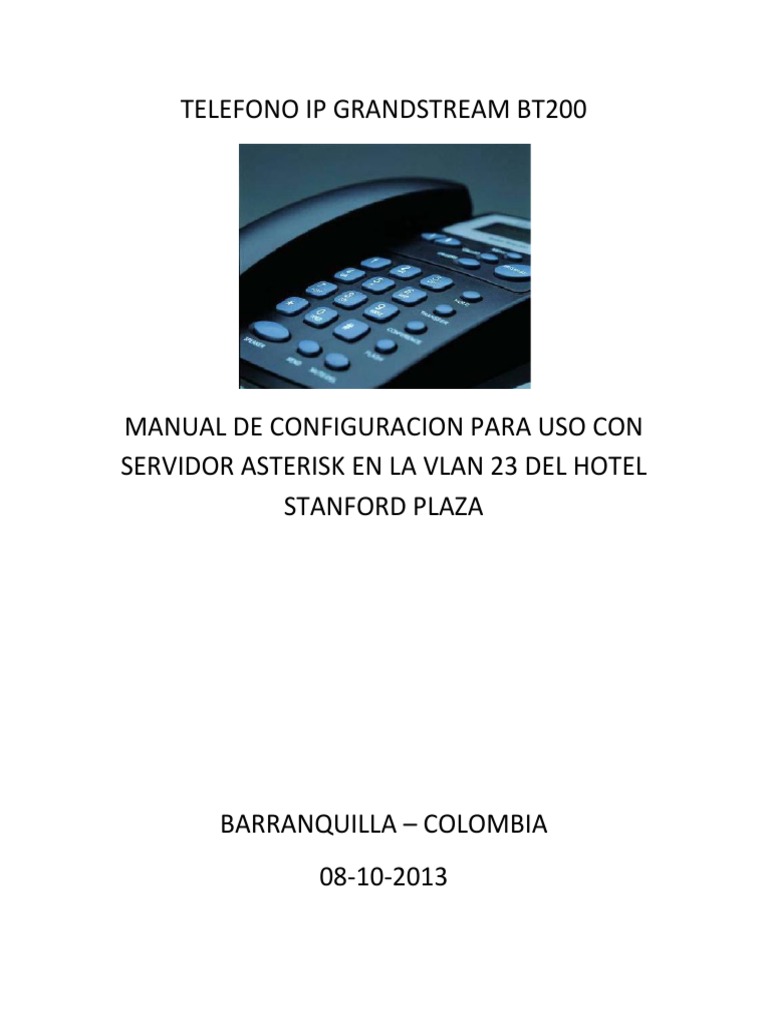 Configuración del Grandstream BT200 | PDF | Finanzas y dinero | Informática