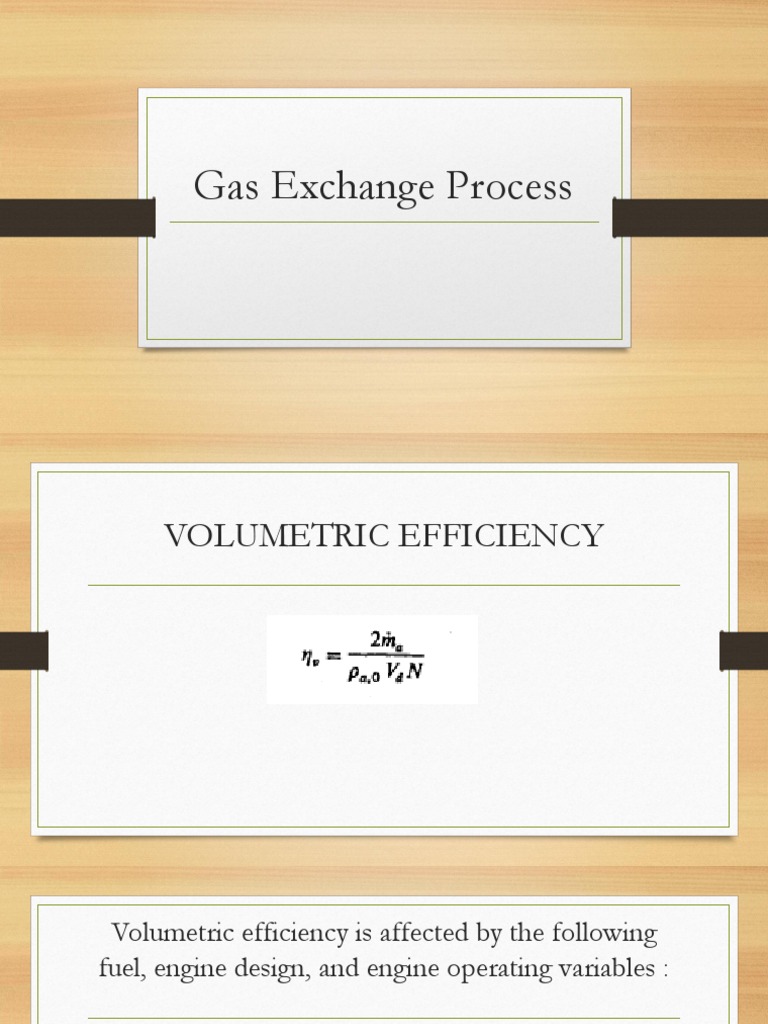 Gas Exchange and Volumetric Efficiency | PDF | Internal Combustion ...