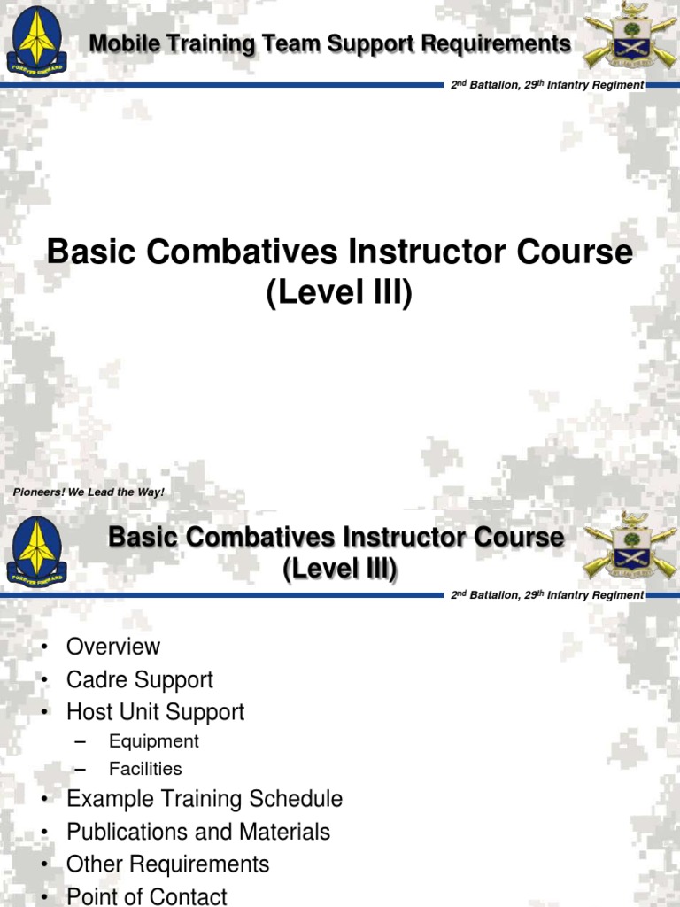 Level III Army Combatives Course Guide | PDF | Regiment | Battalion
