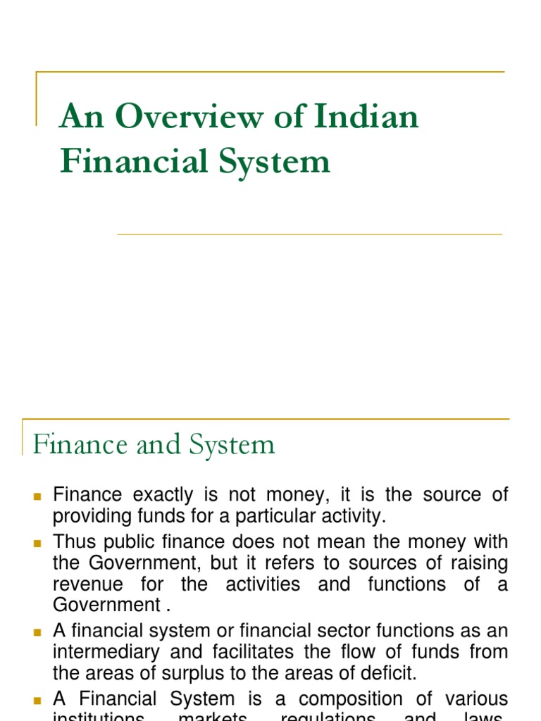 Indian Financial System | PDF | Financial Markets | Money Market